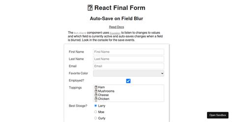 Final Form Set Field Data Examples CodeSandbox