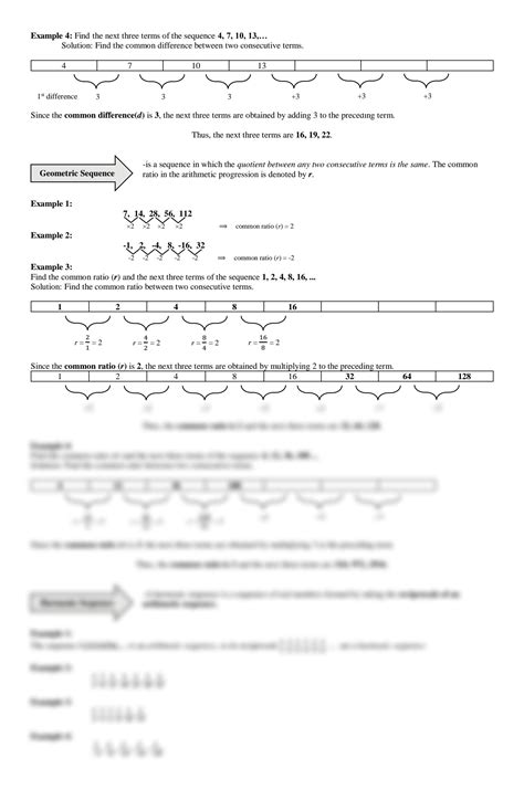 SOLUTION Sequence Arithmetic Geometric Harmonic Fibonacci Lesson And Activities Studypool
