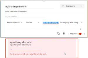 Thiết lập Xác thực phản hồi với Google Form Biểu mẫu Học Excel