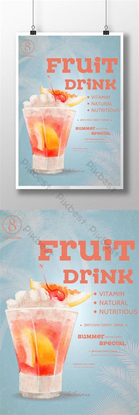 Juice Cold Drink Promotion Poster Psd Free Download Pikbest