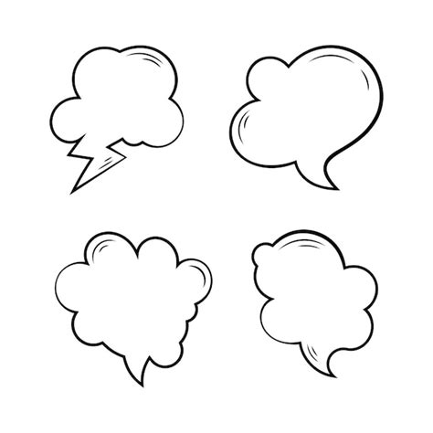 Speech Balloons Collection Premium Vector