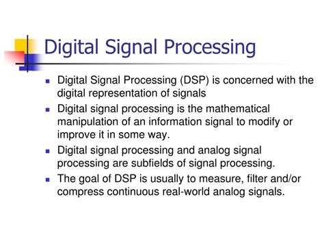 ppt architecture and applications of dsp powerpoint presentation