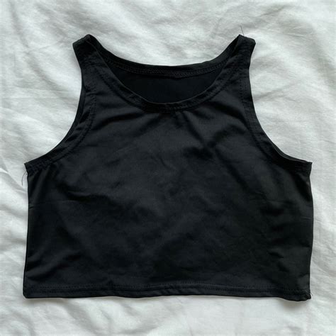 Black Crop Tank Top Womens Fashion Tops Sleeveless On Carousell