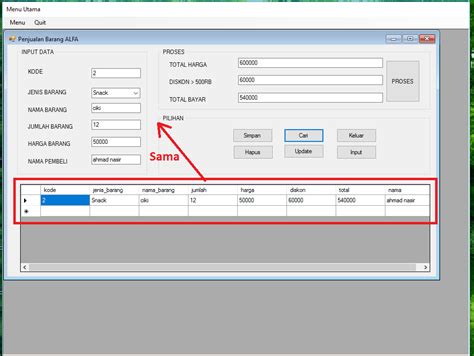 Menampilkan Data Dari DataGrid Ke TextBox VB NET Nasir 46