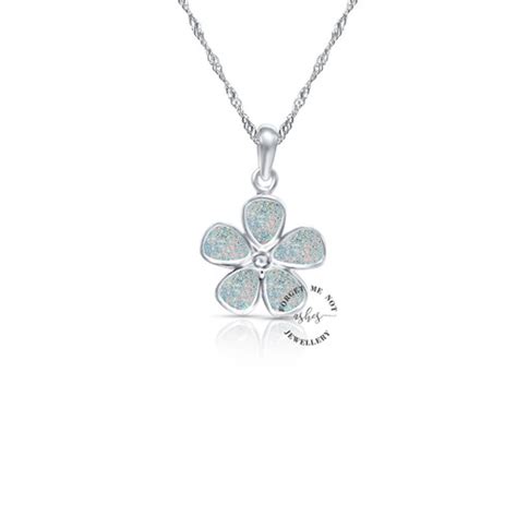 Silver Forget Me Not Pendant Forget Me Not Ashes