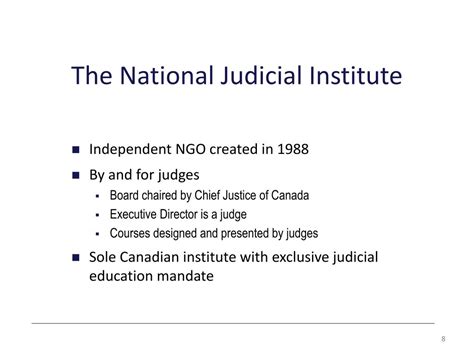 Ppt National Judicial Institute Judicial Education Powerpoint