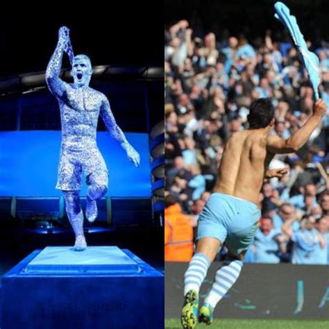 Man City Unveils Sergio Aguero Statue On The 10th Anniversary Of Title