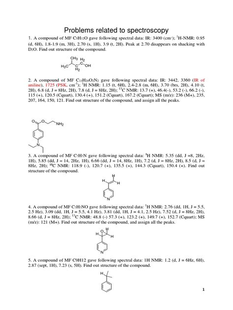 Problems Related To Spectroscopy Solution Pdf Proton Nuclear