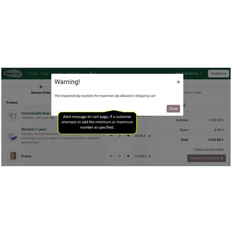 Limit Cart Quantity App For Odoo Control Product Orders