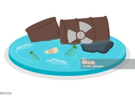 污染概念圖示和標籤地球和水污染標誌技術災難符號圖示和徽章卡通向量插圖向量圖形及更多俄羅斯圖片 俄羅斯 全球性 化學品 Istock