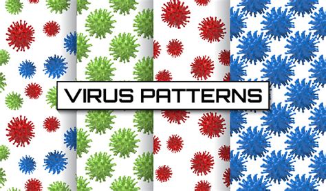 바이러스 박테리아 세포의 세트 는 원활한 패턴 독감 인플루엔자 코로나바이러스 배경 화면 배경 편감 19 박테리아 0명에 대한 스톡 벡터 아트 및 기타 이미지 Istock