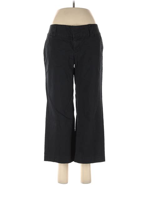 Banana Republic Factory Store Solid Black Khakis Size 6 75 Off Thredup