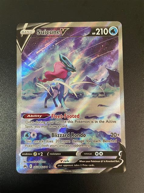 Pokemon TCG Suicune V GG GG Ultra Rare Crown Zenith Pokemon Card Hobbies Toys Toys