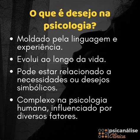 O Que Desejo Segundo A Psicologia Psican Lise Cl Nica