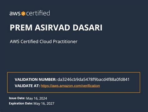 dasari prem on linkedin cloudcomputing cloudpractitioner aws certification learningjourney…