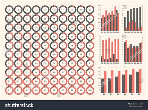Vektor Stok Vector Set Ring Diagrams Infographics Your Tanpa Royalti Shutterstock