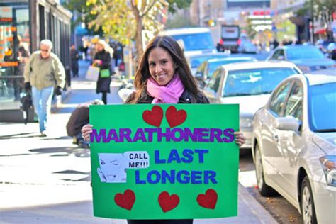 Sexy Running Signs At A Road Race
