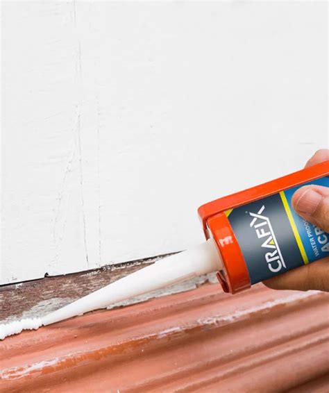 Crafix กาวยาแนวอะครีลิค กาวอุดรอยรั่วซึม รอยแตกร้าว Acrylic Sealant Gp กันน้ำ พร้อมปืนยิงกาว ปืน
