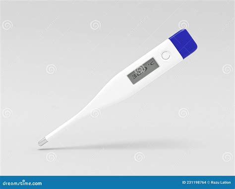 Electronic Modern Clinical Digital Thermometer Temperature Measurement Device 3d Illustration