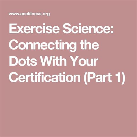 The Basics Of Exercise Science Part 1 Science Exercise Types Of