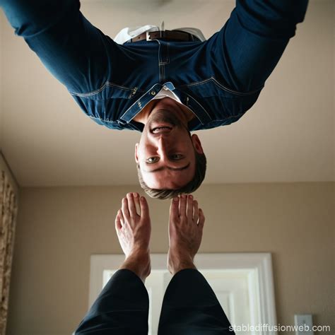 Man From Below Perspective Stable Diffusion Online