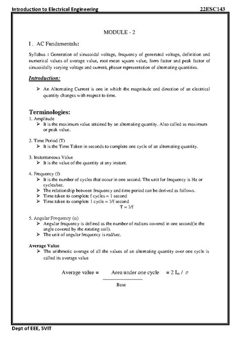 Besck 104b Module 1 Unit 1 Energy Resources And Power Systems Notes