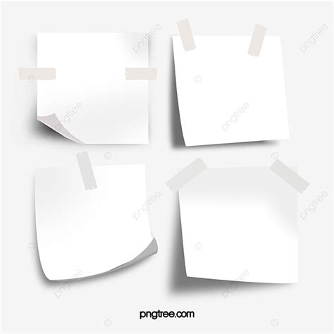 흰색 메모 일러스트 메모지 포스트잇 흰 종이 쪽지 배경 벡터 소재 무료 다운로드 백지 메모 Png 일러스트 및 Psd