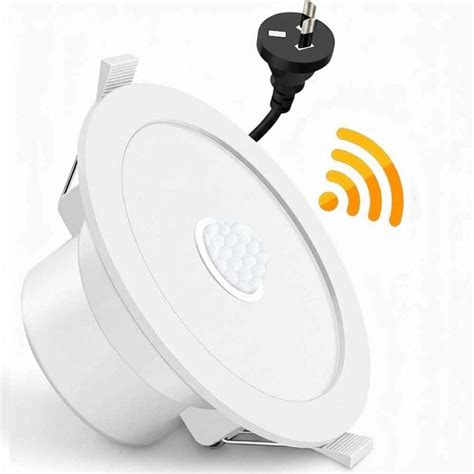 Ic 4 Rated Motion Sensor Downlight Tri Colour 90mm Cut Out Garage Pir