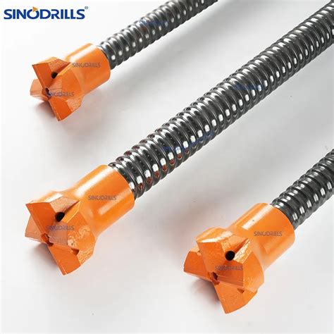 Sinodrills Self Drilling Anchor Bolt Hollow Grouting Rock Bolts Micropile Tunnel Grouting Anchor