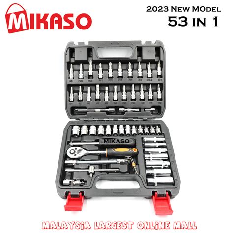 [saiz 1 4] 53 Pcs Ratchet Box Socket Set Box Set Spanner Set Wrench Set Tools Set Green Black