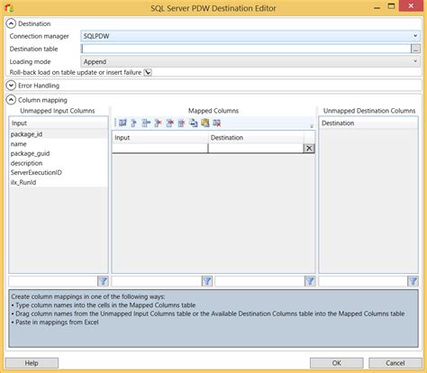 Microsoft Sql Server Integration Services Sql Server Pdw Destination