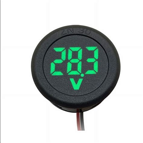 New Digital Voltmeter Led Voltmeter Measuring Instrument Round