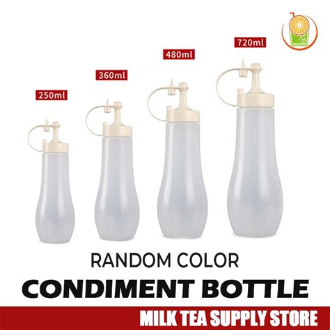 Ketchup Squeeze Bottle Condiment Bottle With Lid Salad Bottle Dispenser