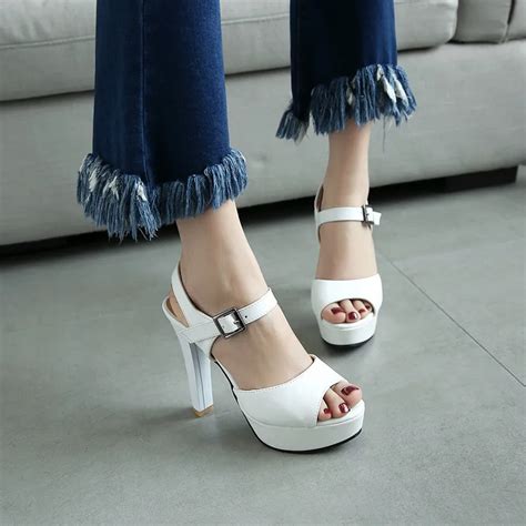Ymechic Ladys Casual High Heels Sandal Summer Woman Shoes Pink Purple