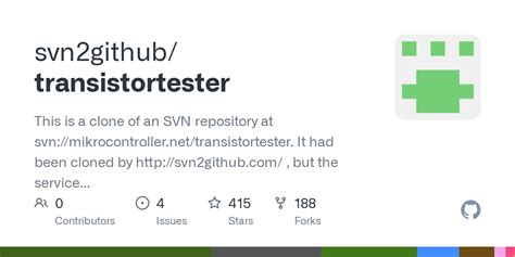 GitHub Svn2github Transistortester This Is A Clone Of An SVN