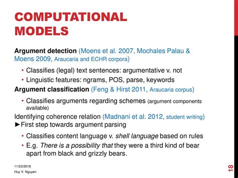 Topic 2 Computational Approaches To Argumentation Mining In Natural