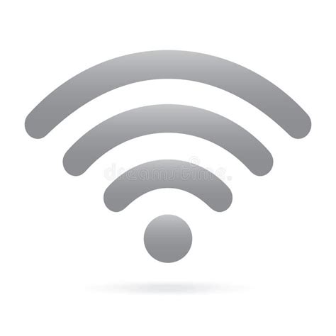 Gray Wifi Icon Wireless Symbol On Isolated Background Stock Vector Illustration Of Button