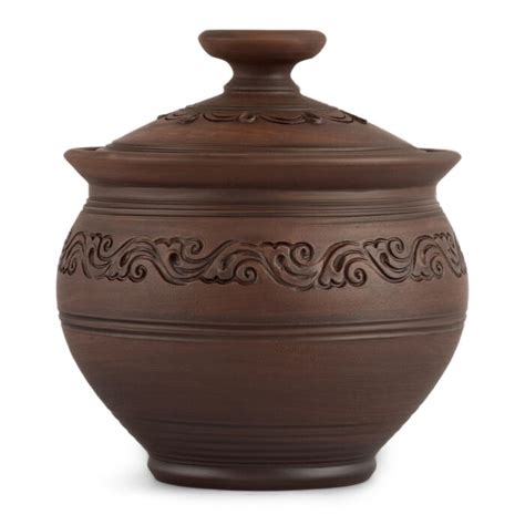 Горшочек для запекания глиняный с крышкой Ручная работа