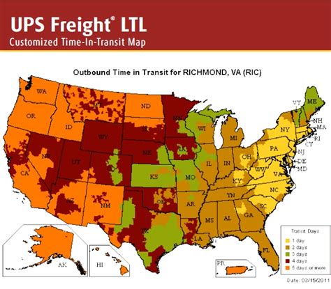 Ups Freight Transit Map And Schedule Orbit Logistics
