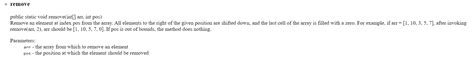Java Remove An Element At Index Pos Chegg