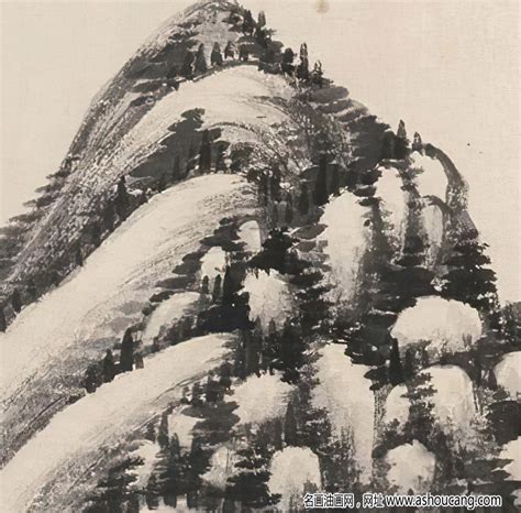 李流芳国画 溪山秋霭图 高清大图下载 名画油画网