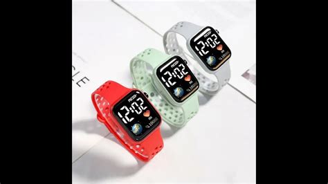 How Can Set Time One Button Working Digital Smart LED Square Waterproof Watch YouTube