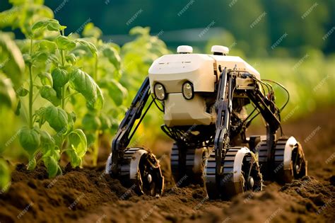 Premium Ai Image Robotic Harvesting Of Potato Crops In The Field