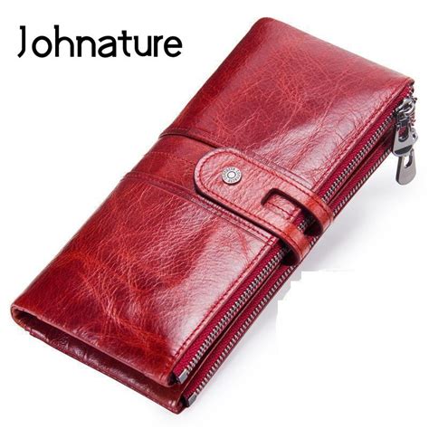 Купить Johnature натуральная кожа повседневные однотонные длинные ...