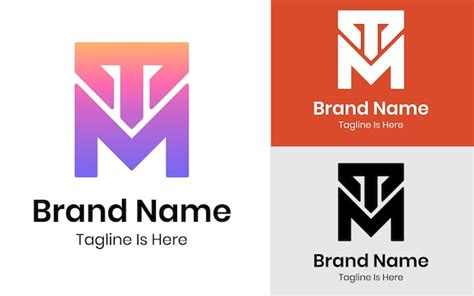 Premium Vector Letter Mt Monogram Logo Design
