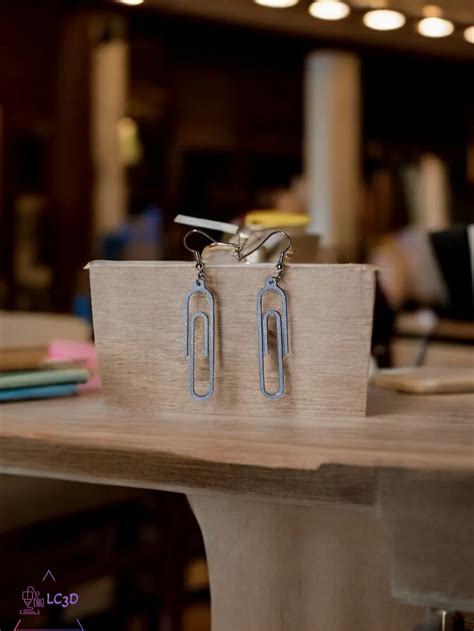 Paper Clip Earrings By Lc3d Makerworld Download Free 3d Models