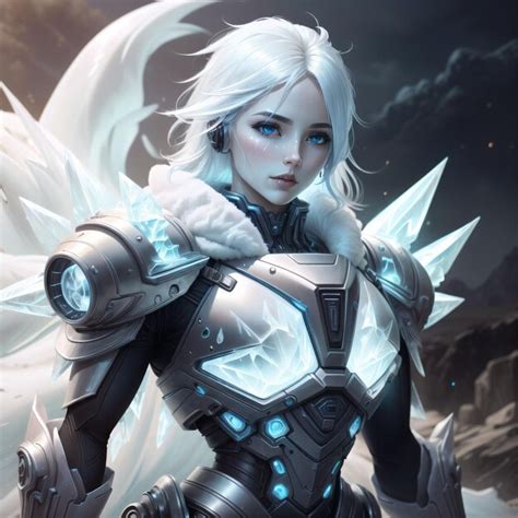 Premium Ai Image Frozen Tech Woman
