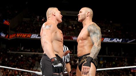 Wwe Brock Lesnar Beats Randy Orton In Rematch From Summerslam Wwe