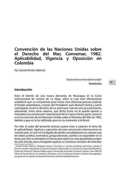 Pdf Convención De Las Naciones Unidas Sobre El Derecho Del Mar