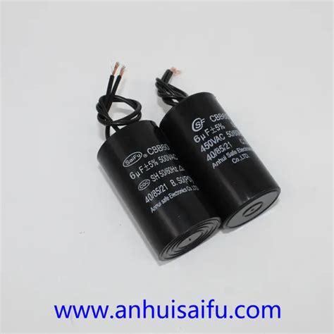 Cbb60 450v 6uf 5060hz Starting Capacitor Motor Capacitor Microfarad